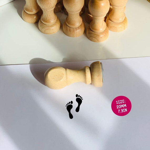 MINI FOOTPRINTS STAMP Small Footprints Stamp Small Card - Etsy