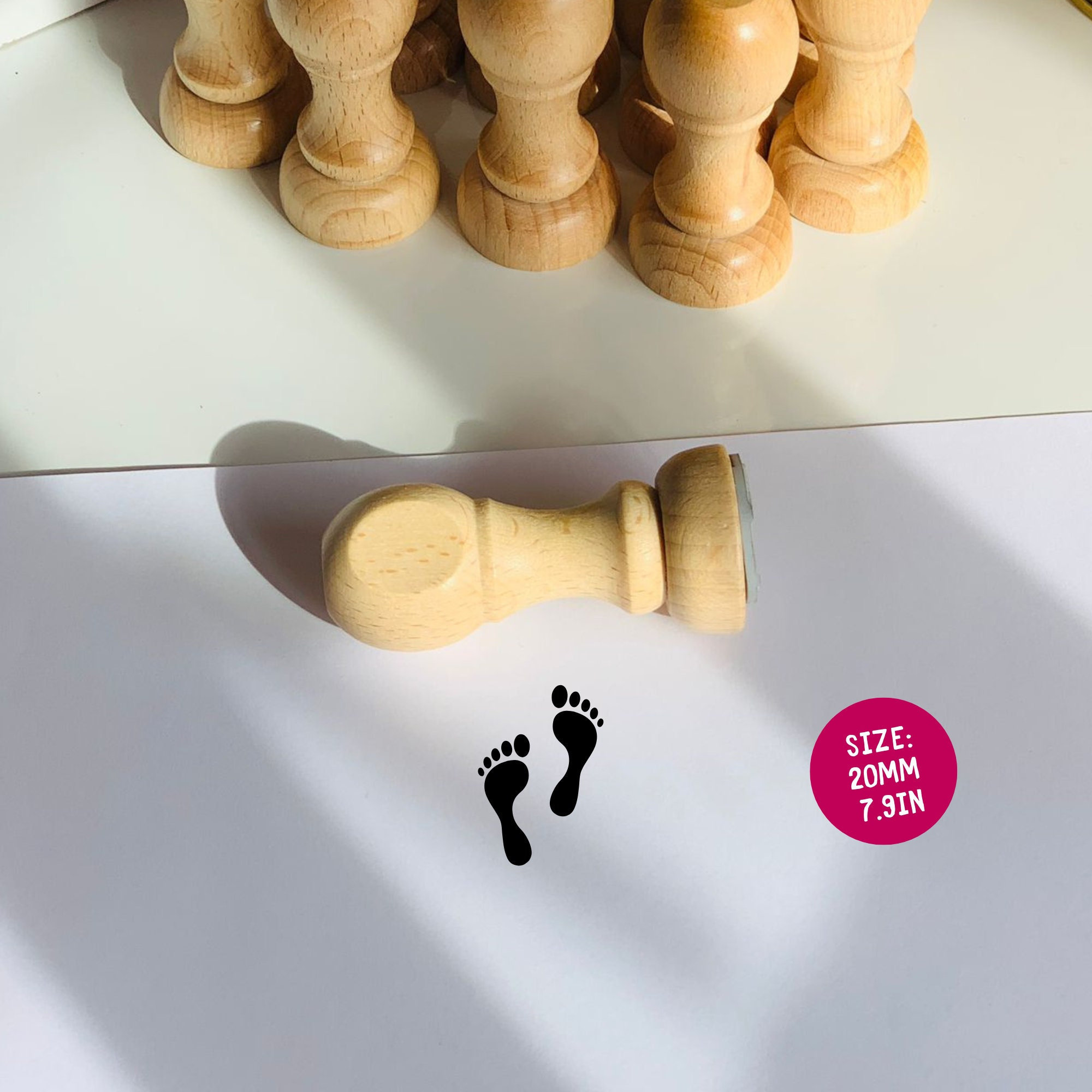 MINI FOOTPRINTS STAMP Small Footprints Stamp Small Card - Etsy
