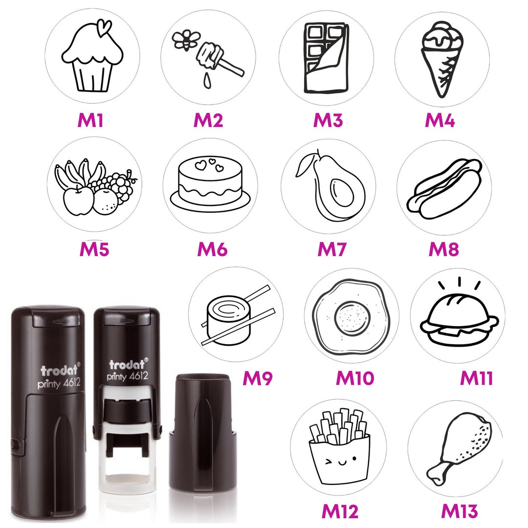 Custom Loyalty Card Self Inking Stamp for Restaurant, Fast Food, Sweets ...