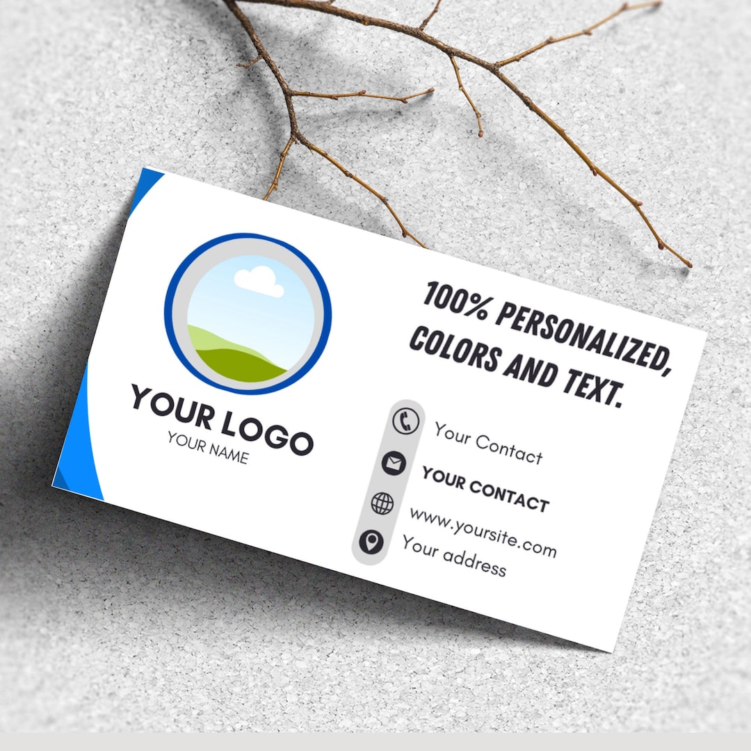 100 to 1500 Units Custom Business Cards Personalized Business Cards ...