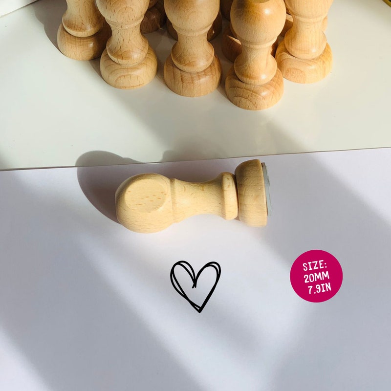 Heart Rubber Stamp - Etsy