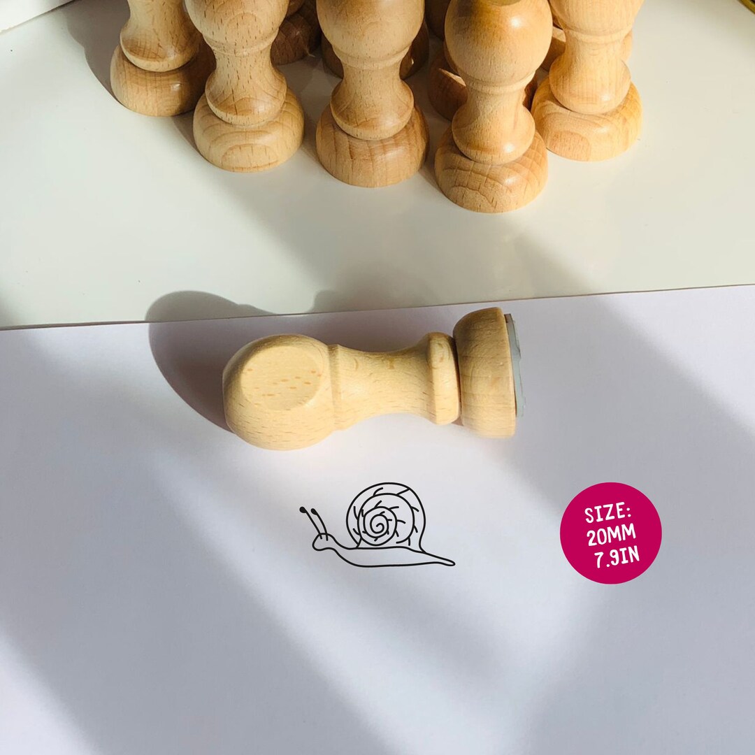 Small SNAIL STAMP Animal Snail Stamp Small Card Stamp Snail Rubber ...