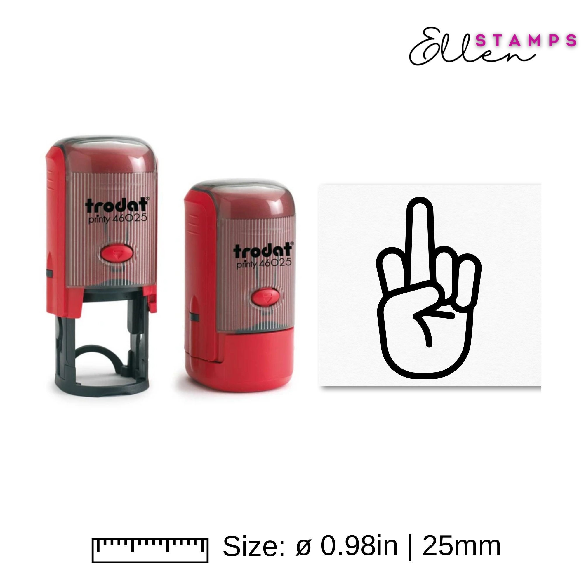 Stamp MIDDLE FINGER Middle Finger Stamp Self-inking Stamp - Etsy