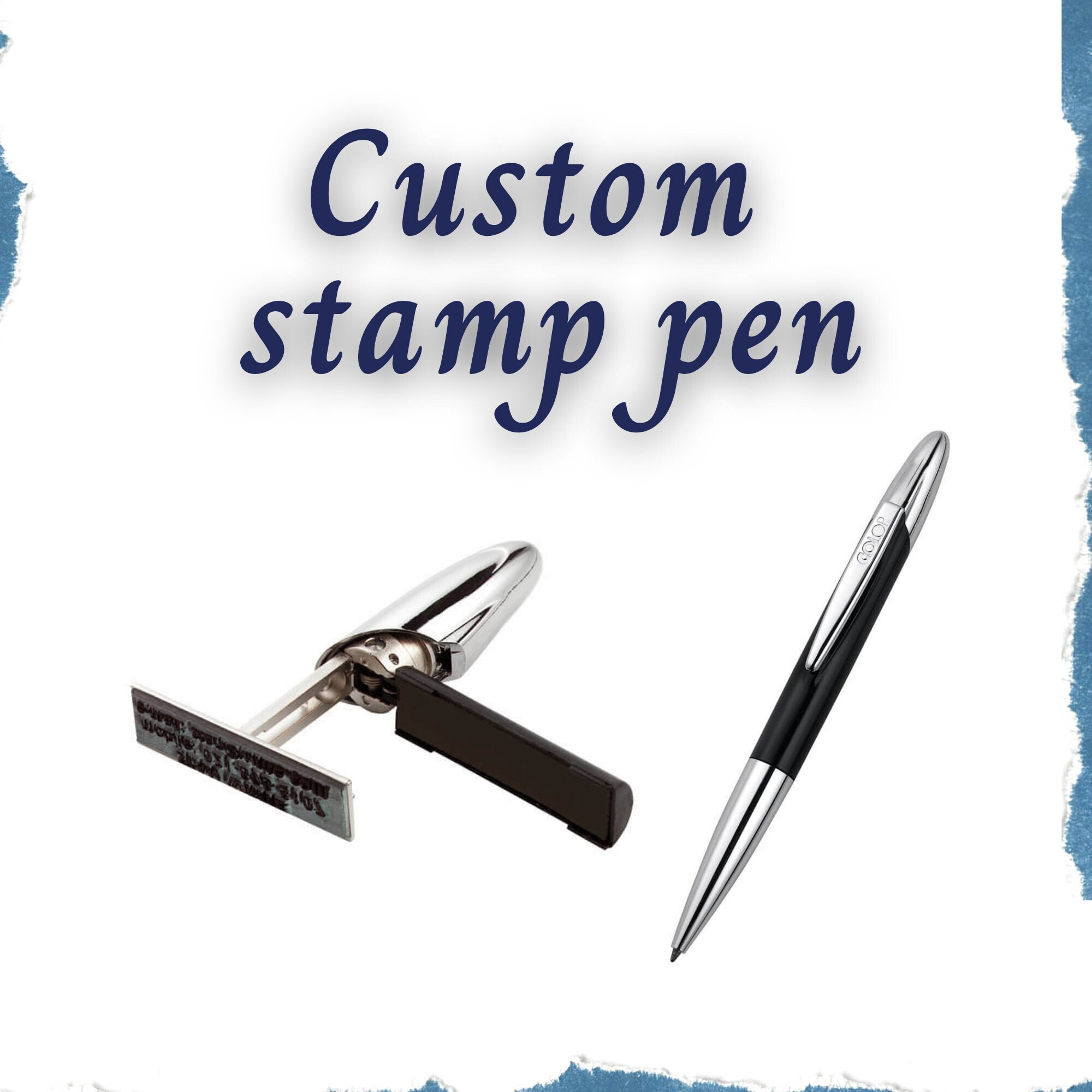 CUSTOM STAMP PEN Colop Stamp Writer Exclusive Pen 8x33mm - Etsy