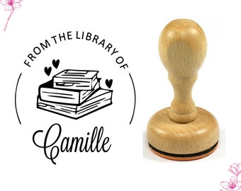 LIBRARY STAMP BLACK Ink Pad, Book Stamp, Custom Library Stamp, Library ...