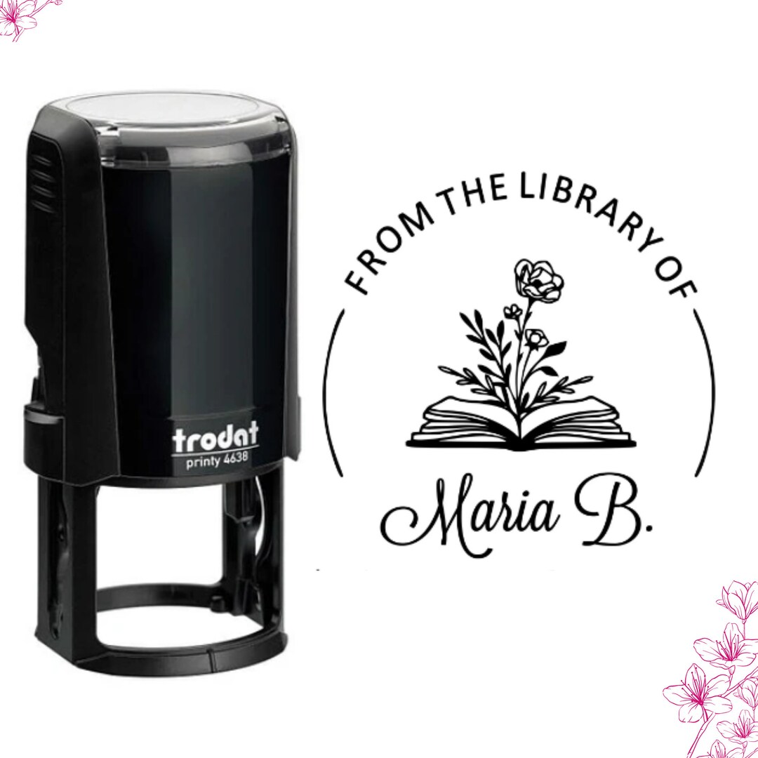 Self Inking LIBRARY STAMP BOOK Stamp Custom Library Stamp - Etsy