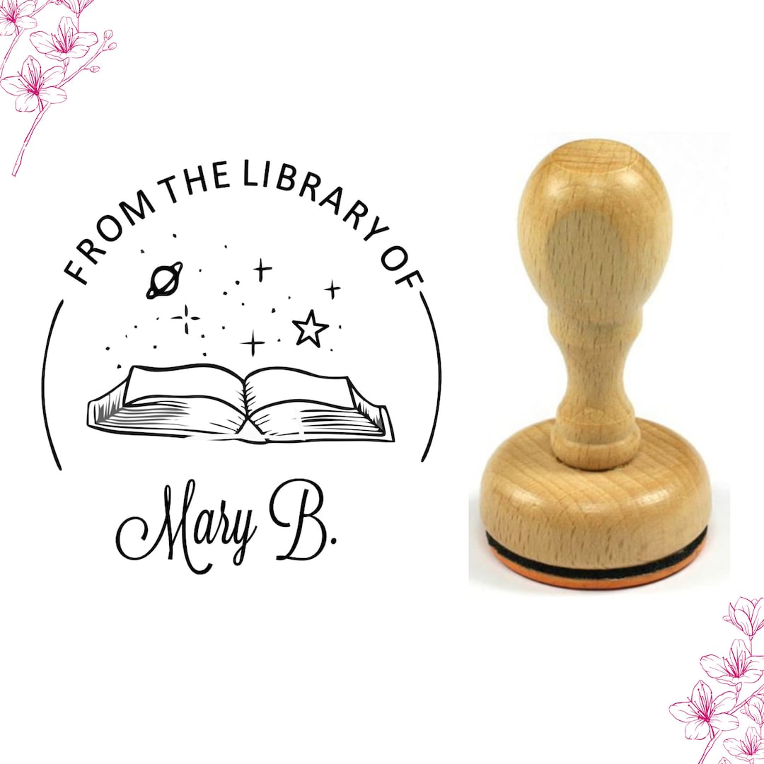 LIBRARY STAMP, BOOK Stamp, Custom Library Stamp, Library of Stamp, This ...