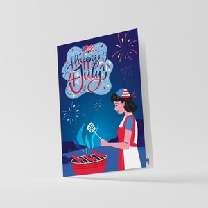 Forth of July Card. Printable Happy Independence Day Card - Etsy