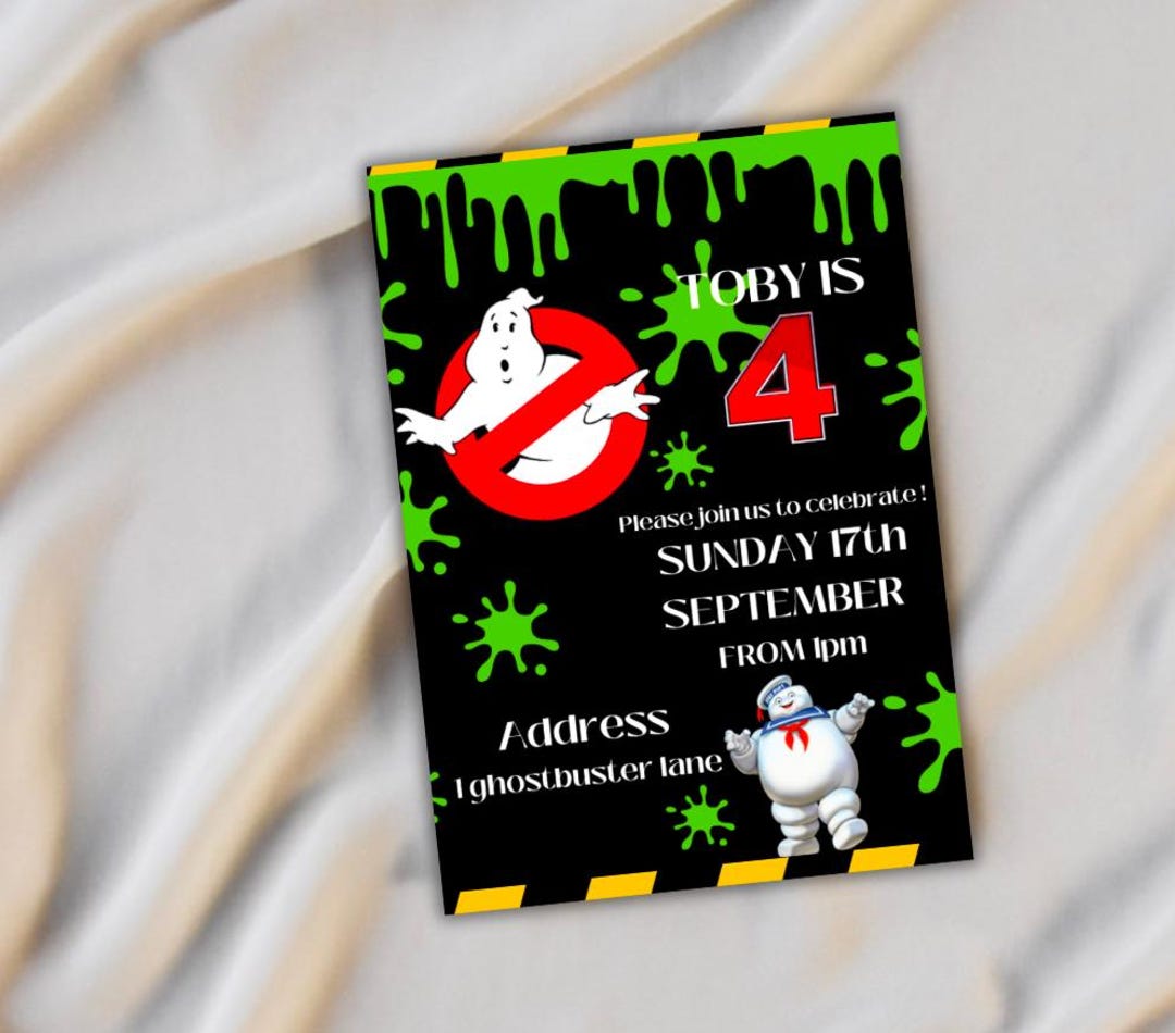 Ghostbusters Party Invitation- Customisable - Etsy