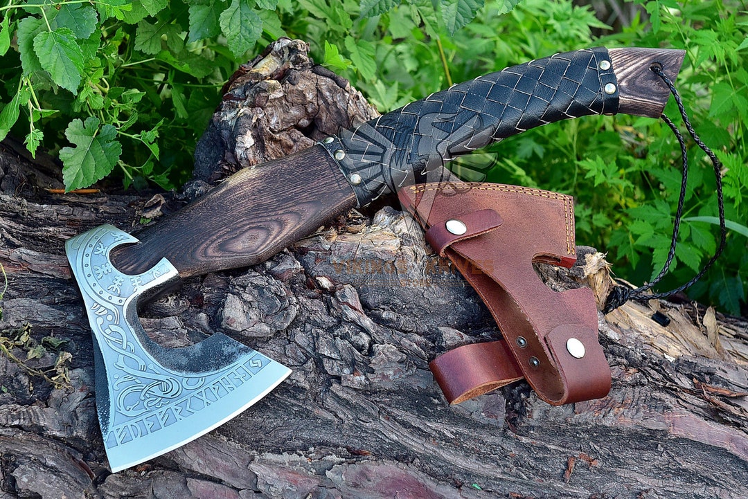 Viking Axe Custom Hand Forged Viking Hatchet Medieval Tomahawk Axe ...