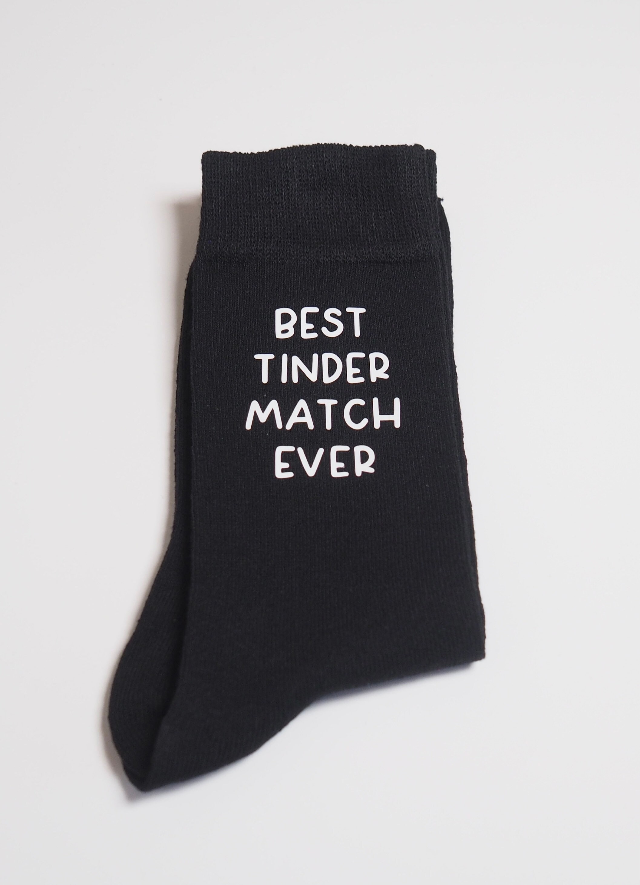 Best Tinder Match Ever/ Boyfriend Socks/ Novelty Socks/valentines Gift ...