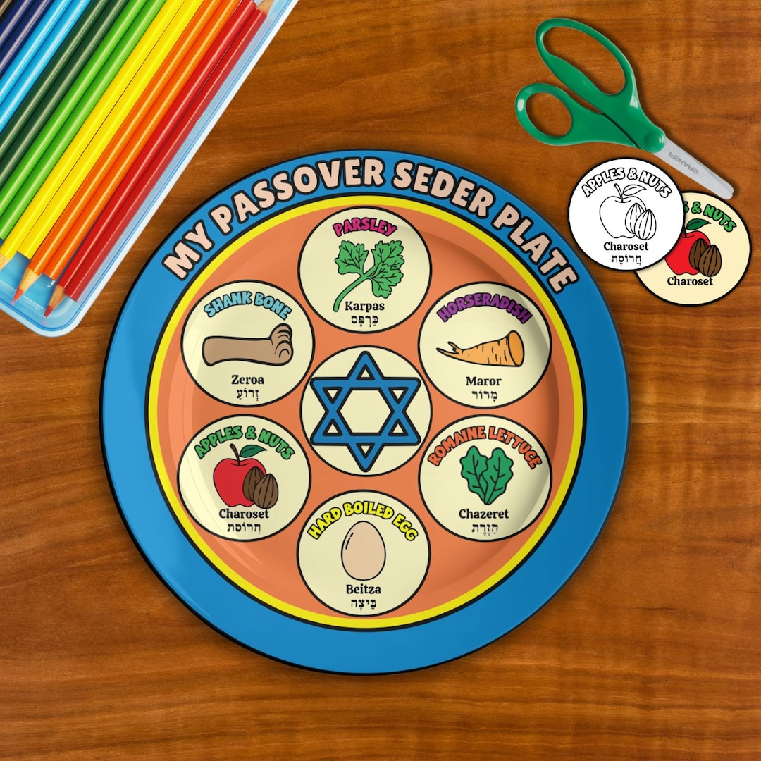 Passover Seder Plate Cut-and-paste Craft - Etsy UK