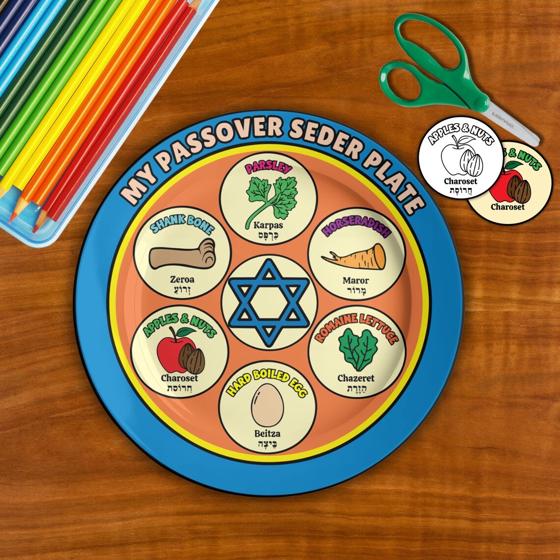 Passover Seder Plate Cut-and-paste Craft - Etsy