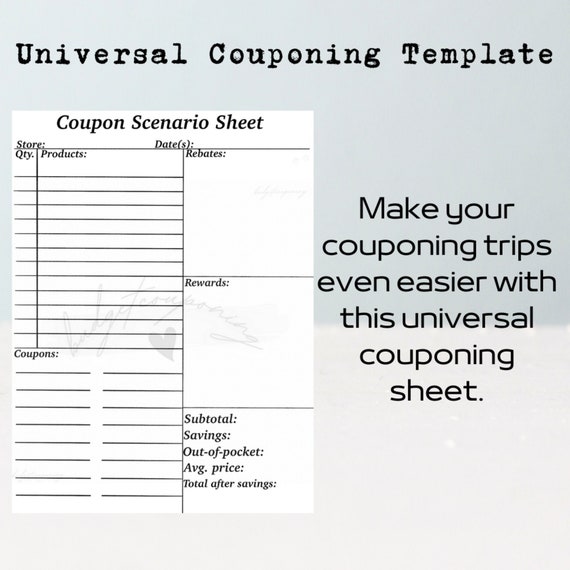 Universal Couponing Template - Etsy