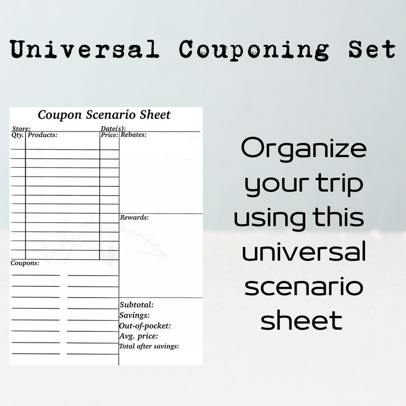 Universal Couponing Set - Etsy