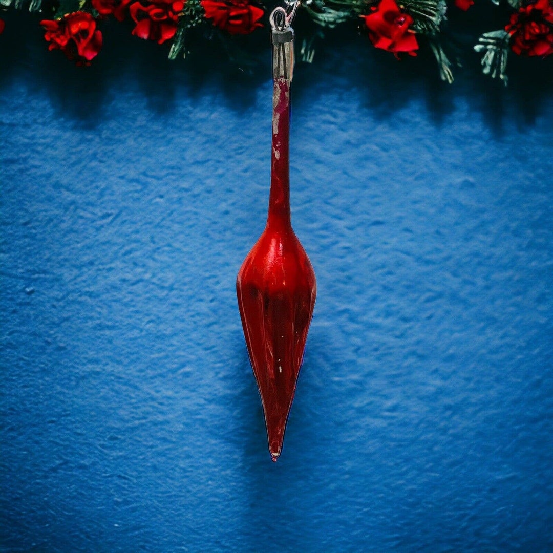 Antique 1920's German 6 Glass Parasol Ornament Red - Etsy