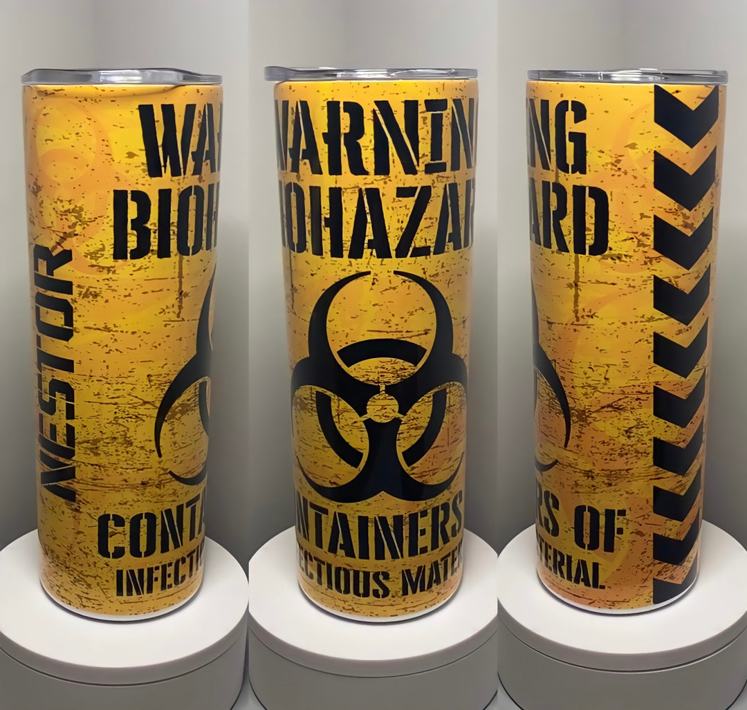 Biohazard Tumbler - 20oz 30oz - Custom Name - Insulated - Etsy
