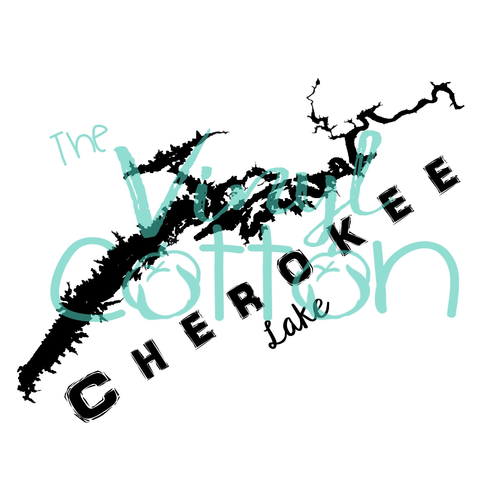 Embellishments Materials Summer Vector Clipart Cherokee Lake Map ...
