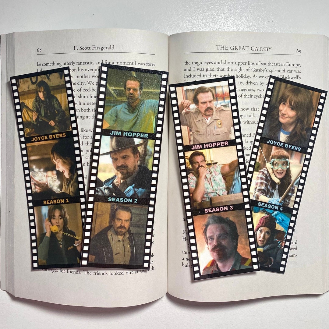 Joyce Byers and Jim Hopper Stranger Things Laminated Bookmarks || Photo ...