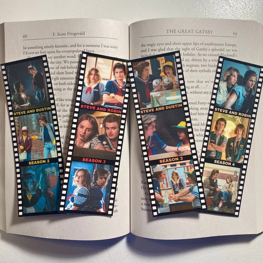 Steve and Dustin/steve and Robin Stranger Things Laminated Bookmarks ...