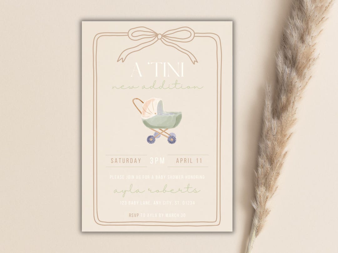 A 'tini New Addition | A 'tini New Addition Baby Shower | Baby Shower ...