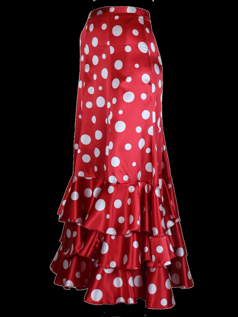 Red Flamenco Skirt With Ruffles ALBOREA Ruby Glow - Etsy