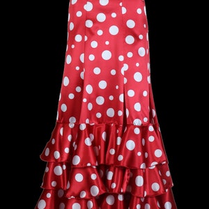 Red Flamenco Skirt With Ruffles ALBOREA Ruby Glow - Etsy