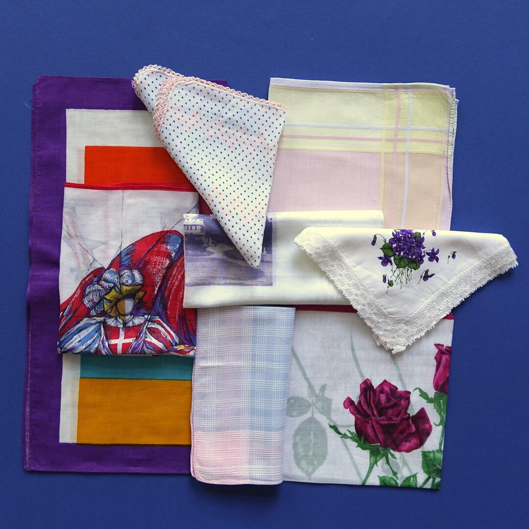 Vintage Handkerchief Sets in Different Colors and Designs - Etsy