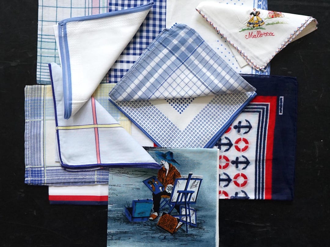 Vintage Handkerchief Sets in Various Colors and Designs - Etsy