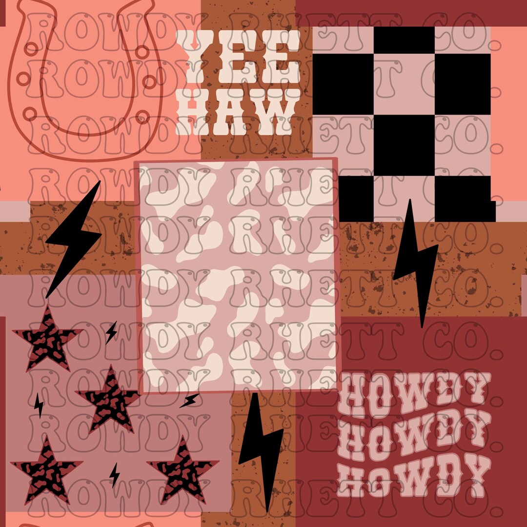 Western Patchwork Seamless File | Seamless Design | Patchwork Design - Etsy