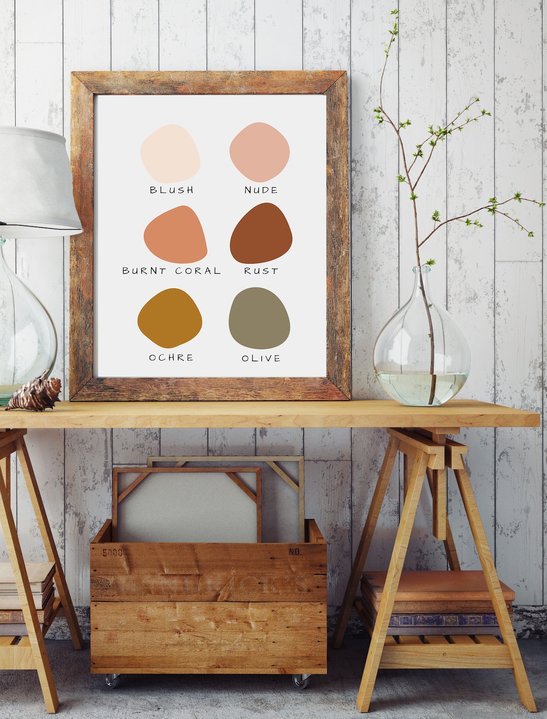 Boho Color Palette Printable Wall Art, Boho Decor, Bohemian Wall Art ...