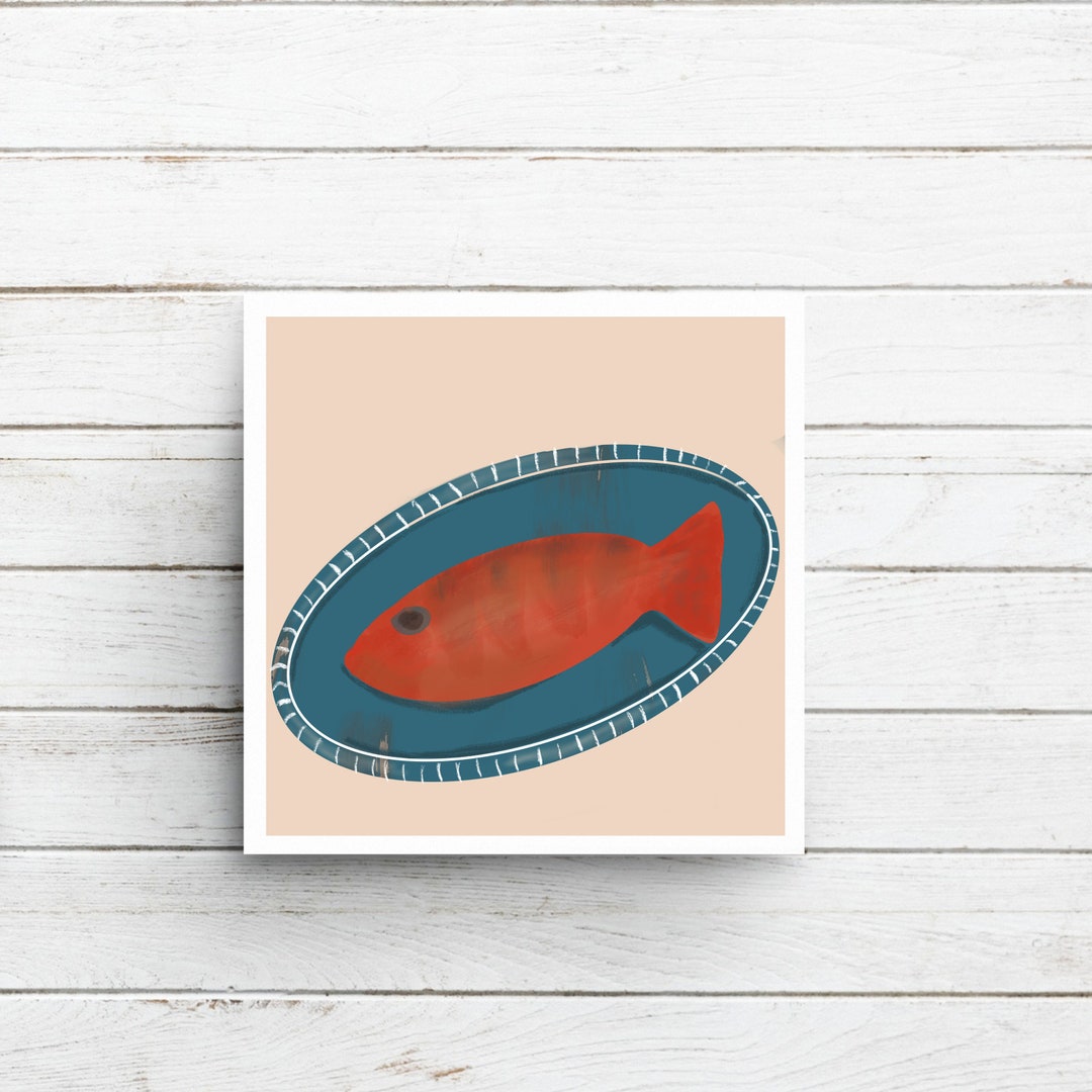 Boho Fish Printable Wall Art, Boho Home Decor, Mid Century Wall Art ...