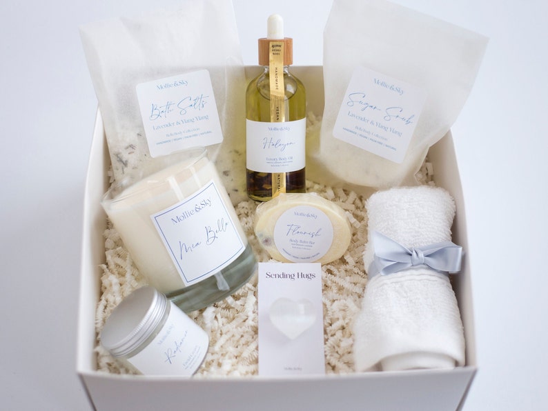 Get Well Soon Box Gift Set Candle Spa Gift Box Wellbeing Pamper Hamper ...
