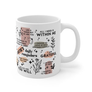 Personalised Affirmation Mug Gift Inspirational Sayings Tea Mug Morning ...