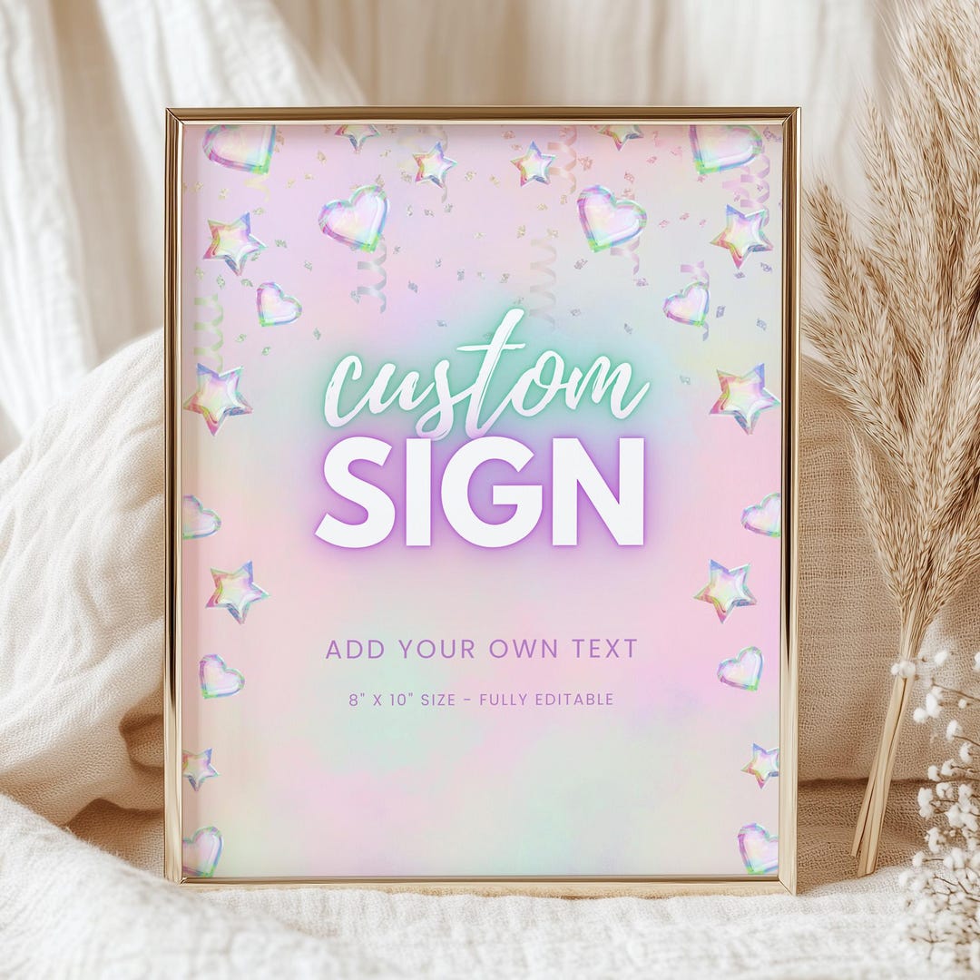 Hello Double Digits Editable Birthday Sign Custom Sign 10th Birthday ...