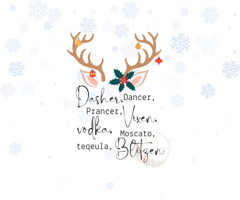 Dasher/dancer/prancer 18oz PNG Wrap - Etsy