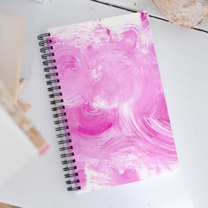 Spiral-bound Notebook, Pink Swirl Design - Etsy