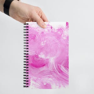 Spiral-bound Notebook, Pink Swirl Design - Etsy
