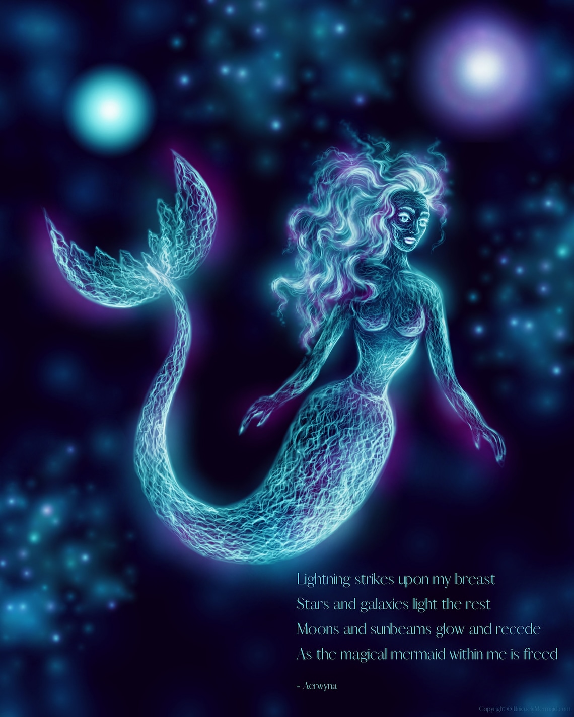 Printable Mermaid Wall Art Transformation Spell - Etsy Canada
