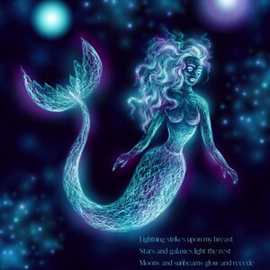 Printable Mermaid Wall Art Transformation Spell - Etsy Canada