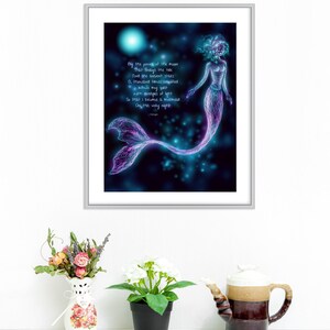 Printable Mermaid Wall Art Transformation Spell - Etsy