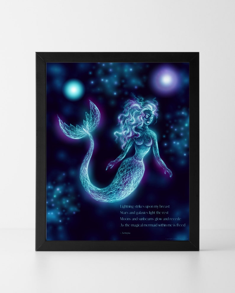 Printable Mermaid Wall Art Transformation Spell - Etsy Canada