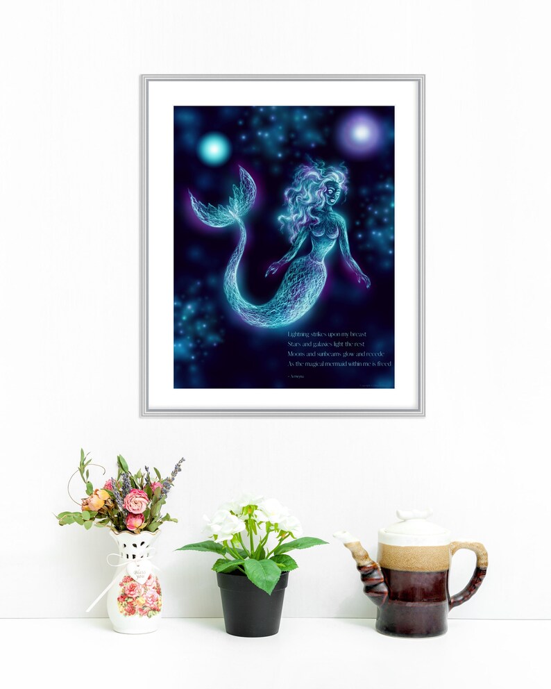 Printable Mermaid Wall Art Transformation Spell - Etsy Canada