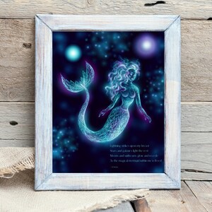 Printable Mermaid Wall Art Transformation Spell - Etsy Canada