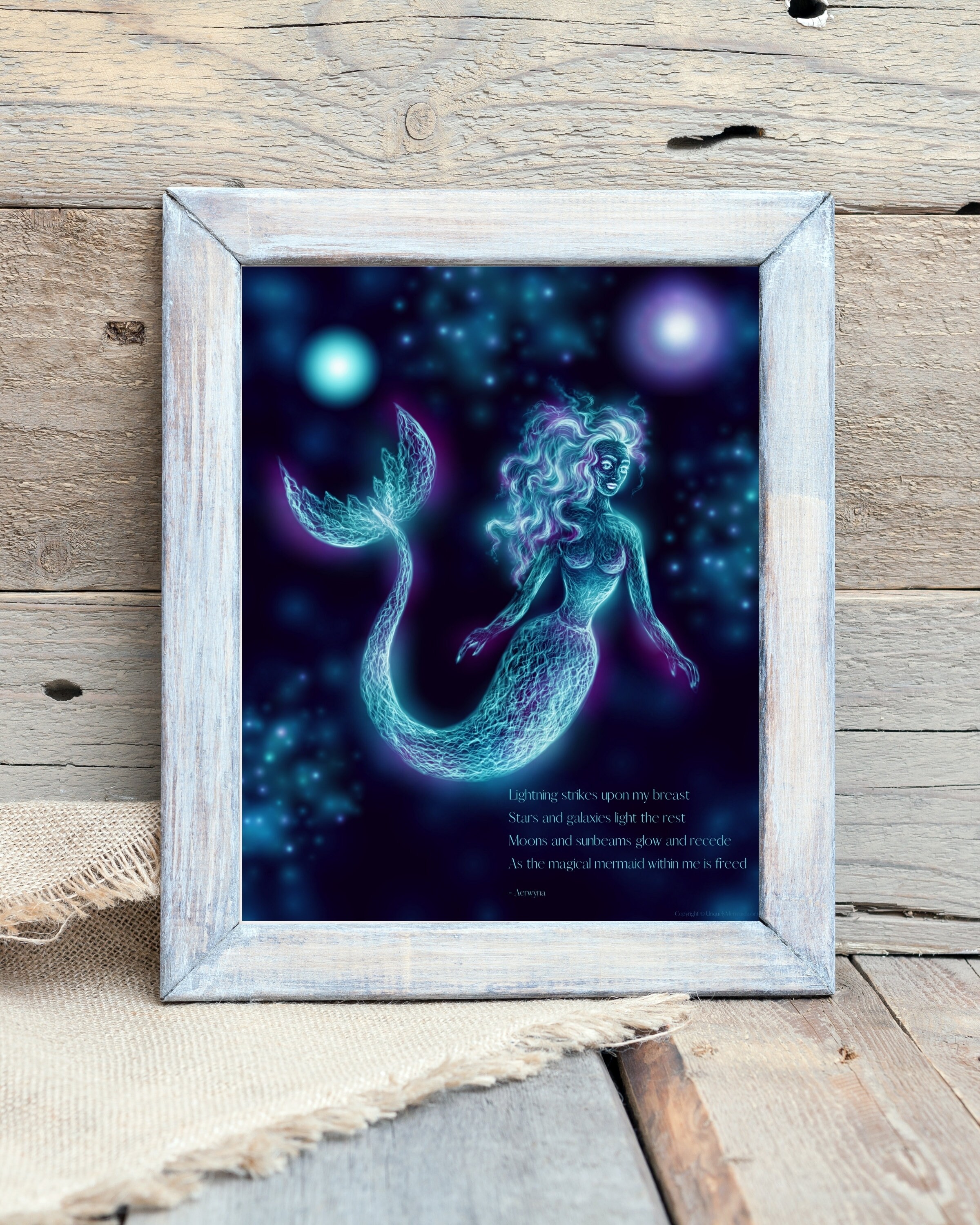 Printable Mermaid Wall Art Transformation Spell - Etsy Canada