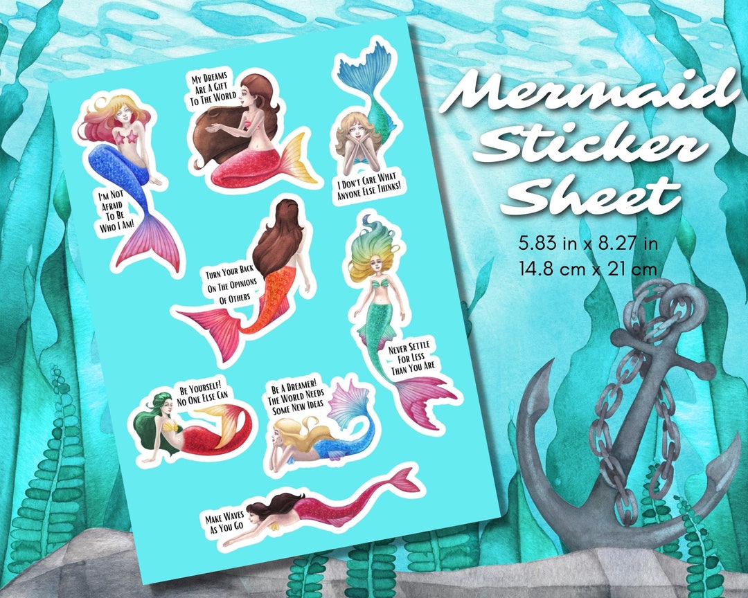 Mermaid Sticker Sheet - Etsy