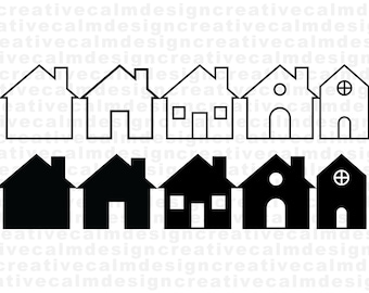 House Outline Svg - Etsy