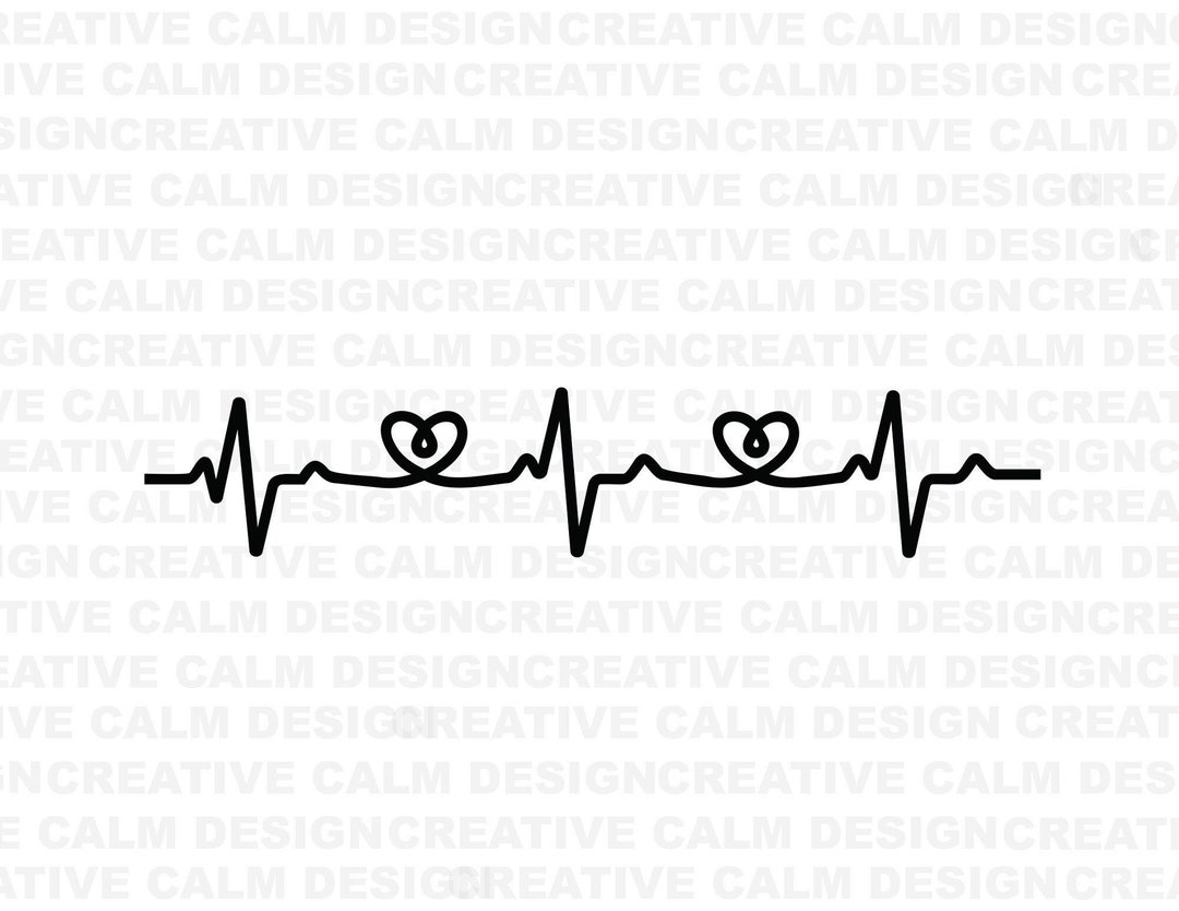 Heart Beat EKG Svg Png Jpg - Etsy