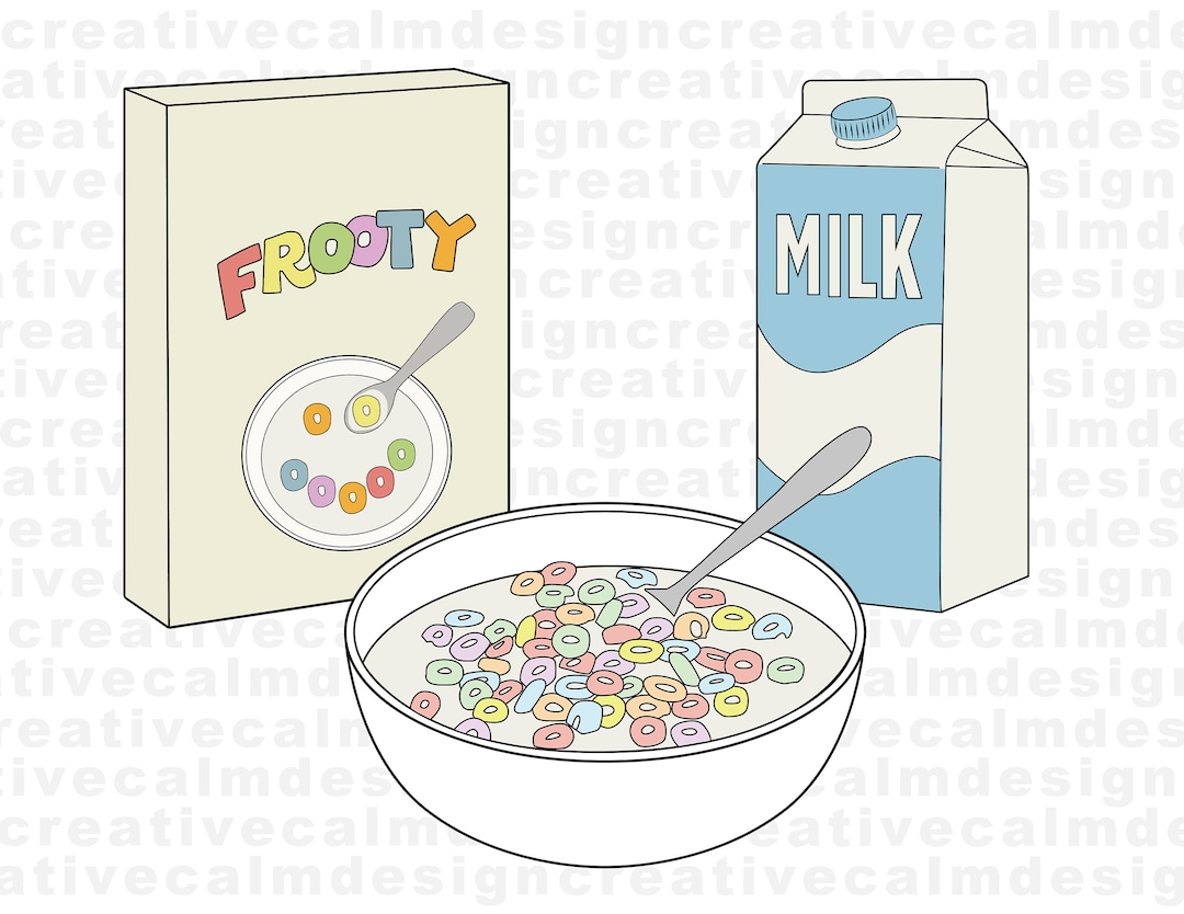 Cereal Bundle Clip Art Png Pdf Jpg Digital Download - Etsy