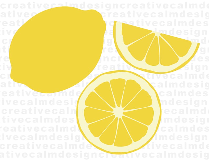 Lemon Bundle Clip Art PNG JPG Digital Download - Etsy